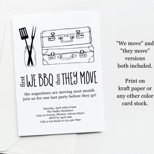 Going Away BBQ Invitation Template - Printable Farewell Barbeque Party ...