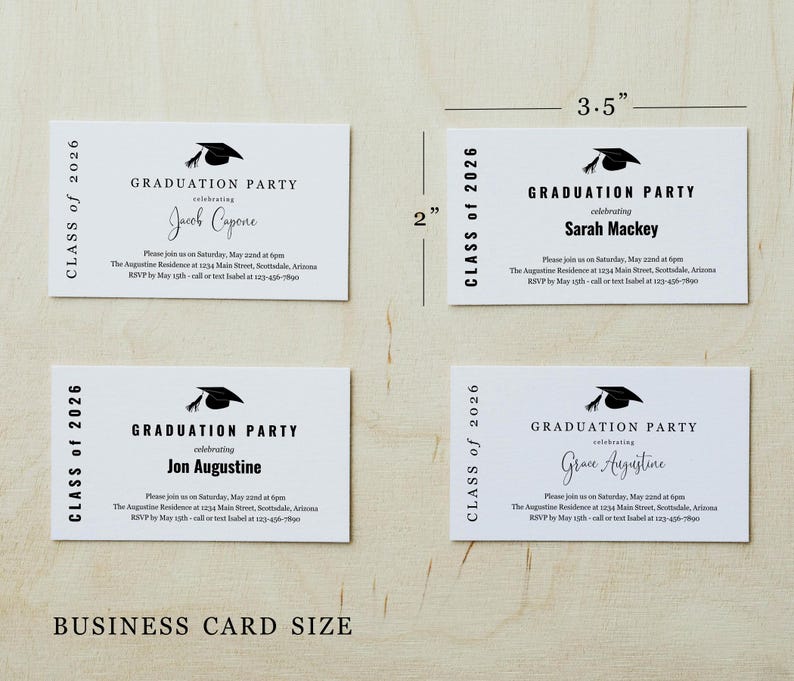 Graduation Party Invitation Insert, 2026 Grad Party Invite Enclosure ...