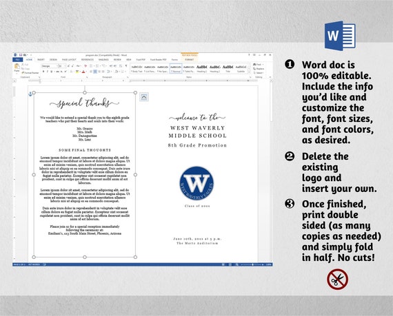 Graduation Program Template Microsoft Word