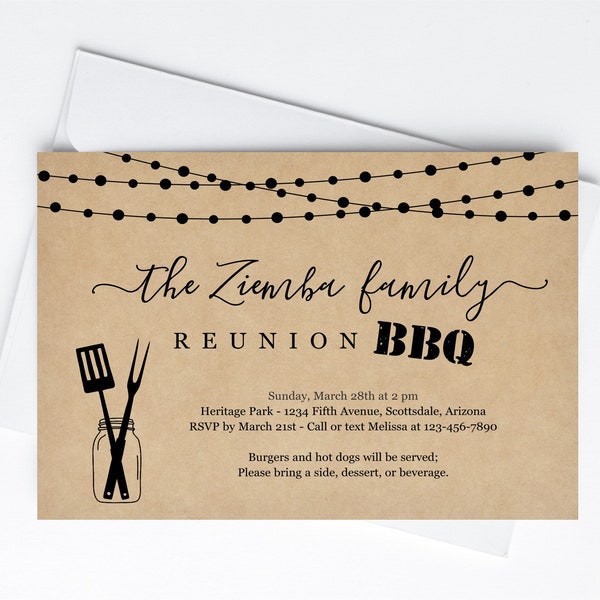 Rustic Family Reunion Invitation - Etsy