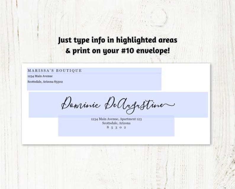 Business Envelope Template - Printable Business Envelope Address ...