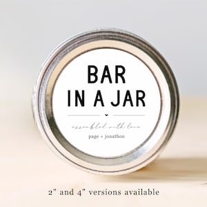 Bar in a Jar Label Template - Printable Mason Jar Gift Sticker ...