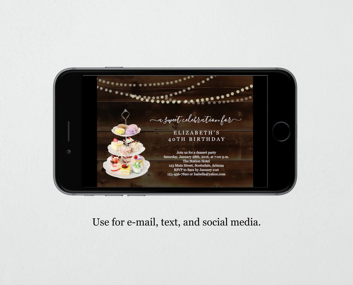 Dessert Party Invitation Template Printable Dessert Theme | Etsy