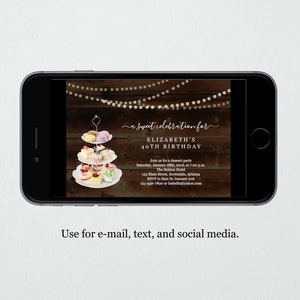 Dessert Party Invitation Template - Printable Dessert Theme Invite ...