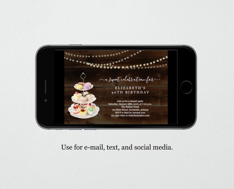 Dessert Party Invitation Template Printable Dessert Theme | Etsy