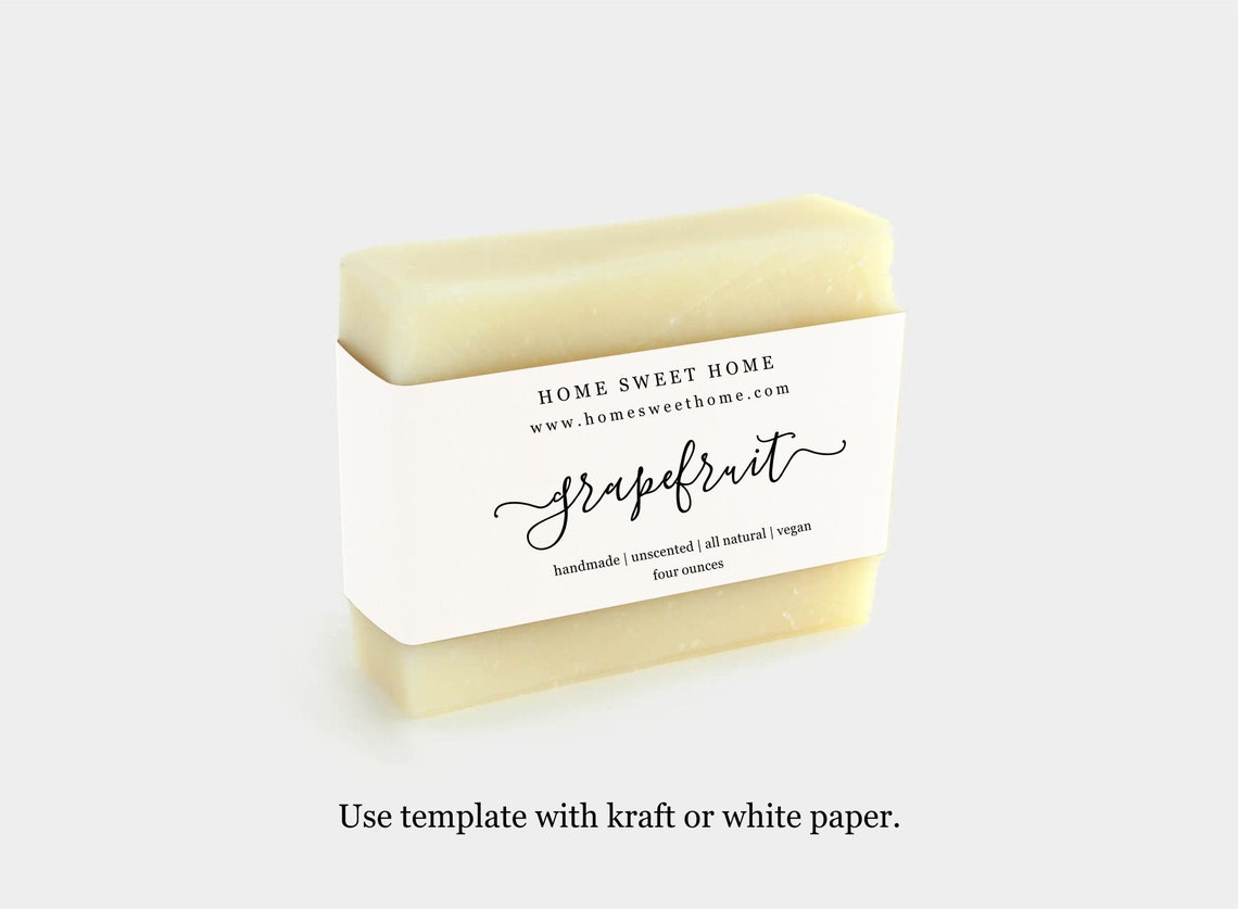 Editable Soap Label Template Printable Easy Instant Download - Etsy Canada
