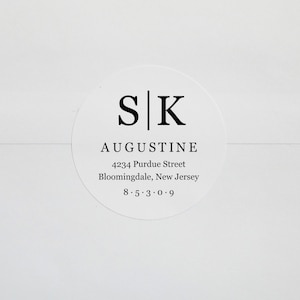 Return Address Label Template, Printable Round 1 1/2" & 2" Circle Seals ...