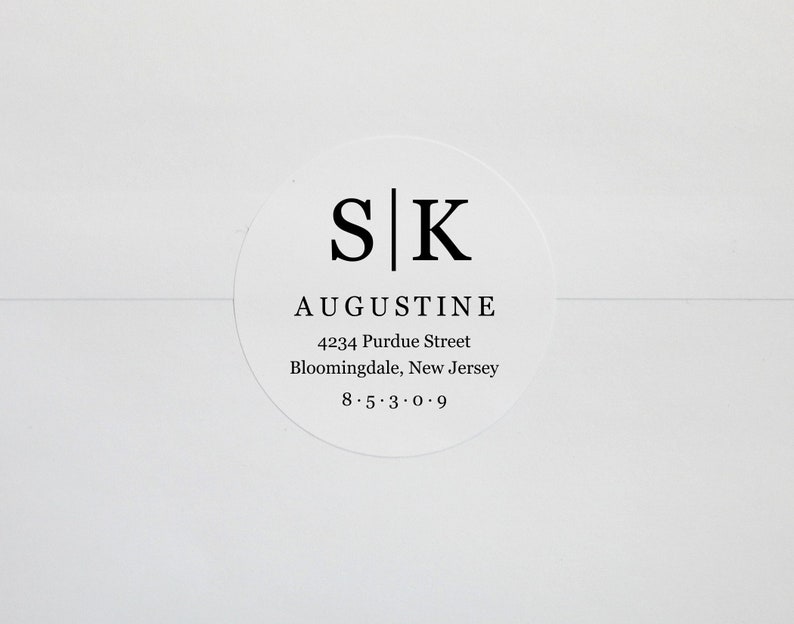 Return Address Label Template, Printable Round 1 1/2" & 2" Circle Seals ...