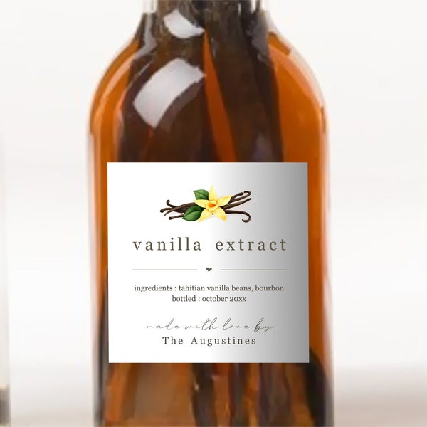 Vanilla Extract Labels - Etsy