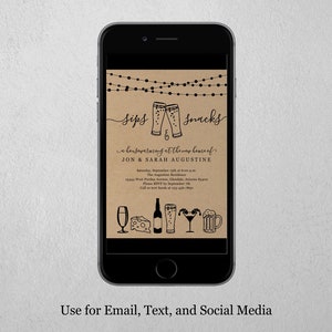 Sips & Snacks Invitation Template, Housewarming Business Event ...