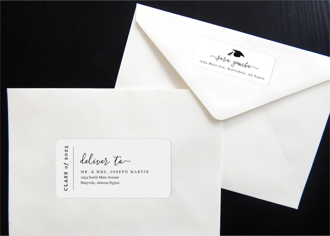 Graduation Address Label Template - Printable Download, Avery Labels 2 ...