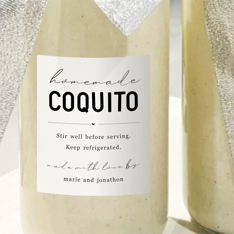 Coquito Labels Template - Etsy