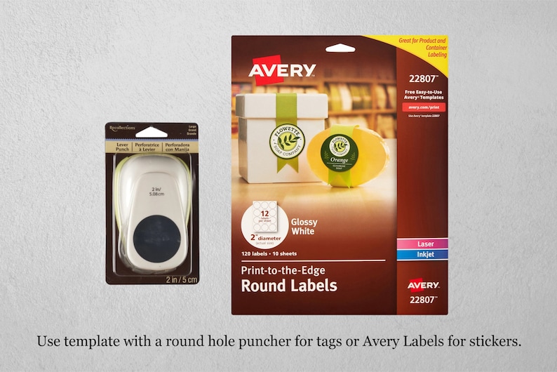 Logo Sticker Template Printable Circle Avery Label 2 | Etsy