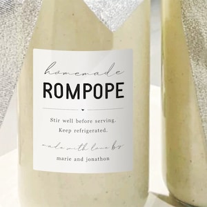 Homemade Rompope Label Template, Printable Mexican Eggnog Gift Bottle ...