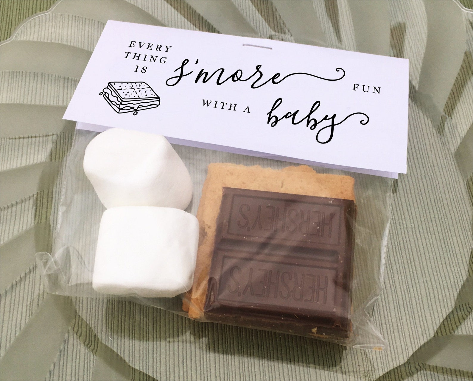 Baby Shower Smore Favor Tag Folded Treat Bag Topper - Etsy