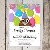 Poop Party - Etsy