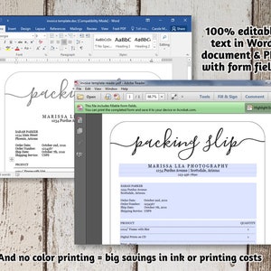 Printable Packing Slip Template W- Review Us Request - Word PDF ...