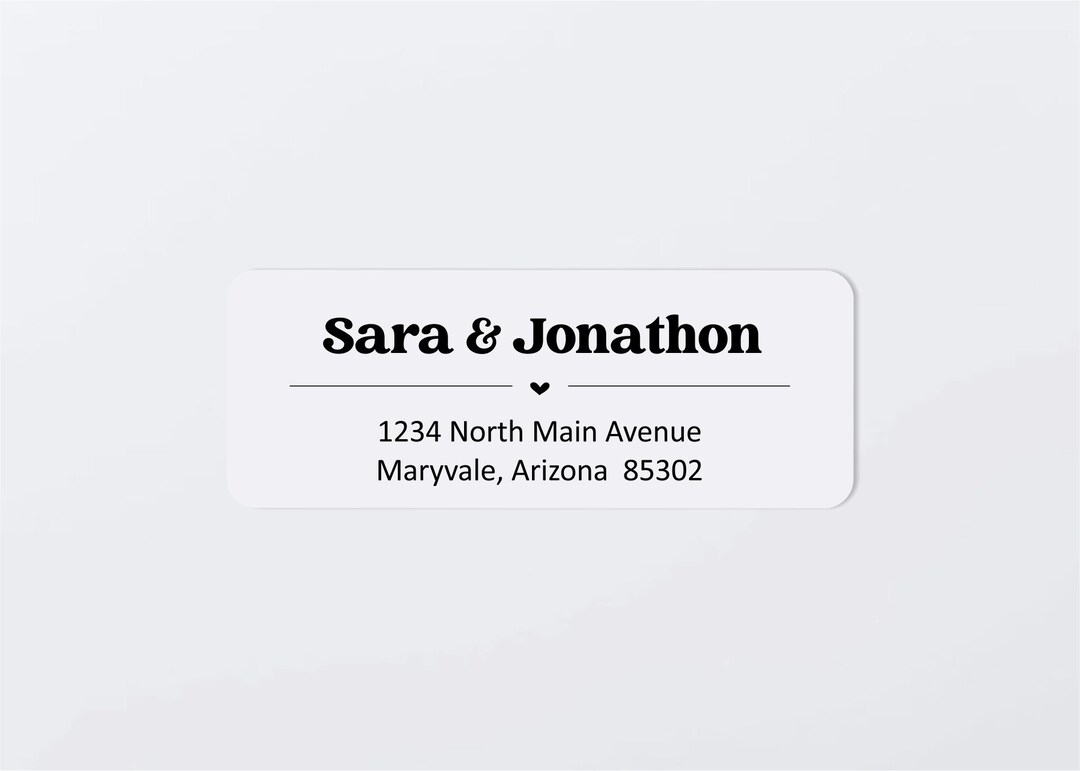 Address Label Template Printable Envelope Return Address Label, Avery 1 ...