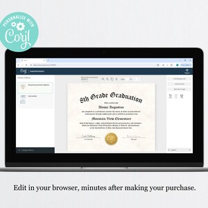 8th Grade Graduation Diploma, 5th Grade Graduation or Promotion ...