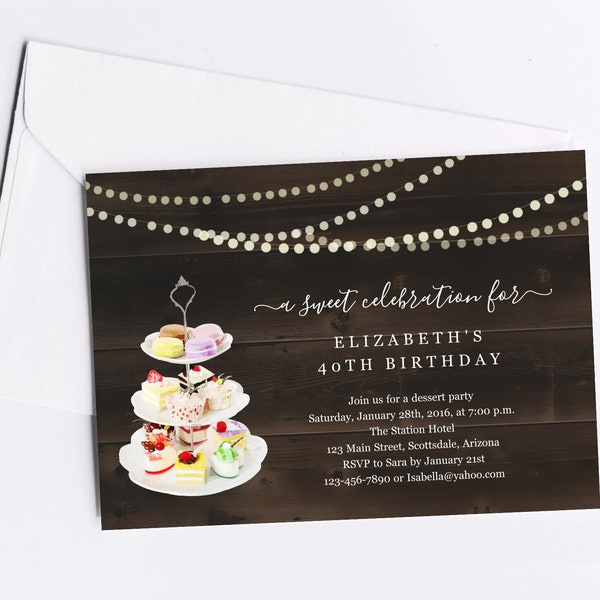 Dessert Invitation - Etsy