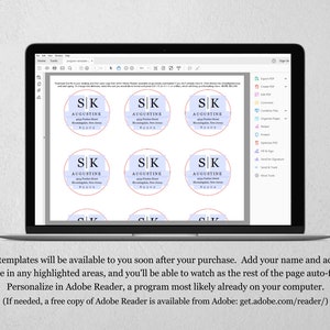 Return Address Label Template, Printable Round 1 1/2" & 2" Circle Seals ...