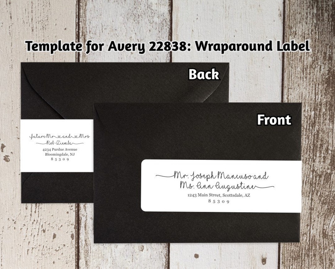 Printable Address Template for Envelope Wraparound Labels - Etsy
