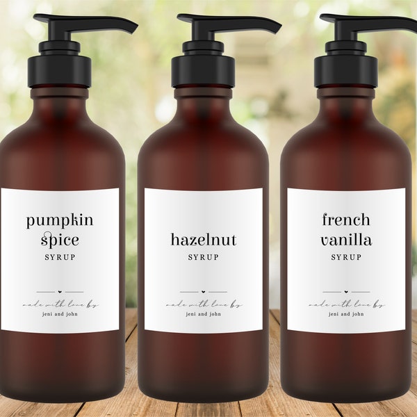 Syrup Label Template - Etsy