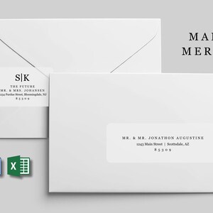 Mail Merge Address Template for Wraparound Labels Microsoft - Etsy