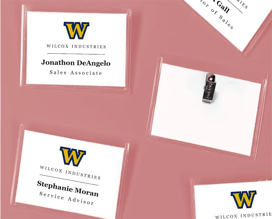 Business Meeting Name Tags With Logo Template, Word Doc for Event ...