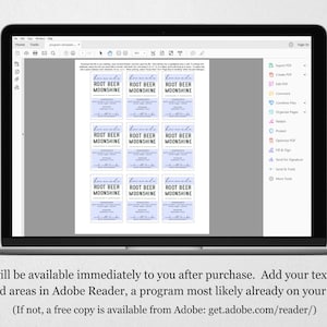 Homemade Root Beer Moonshine Label Template - Printable Jar Gift ...