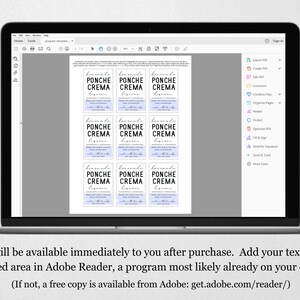 Homemade Ponche Crema Label Template - Printable Liqueur Gift Bottle ...