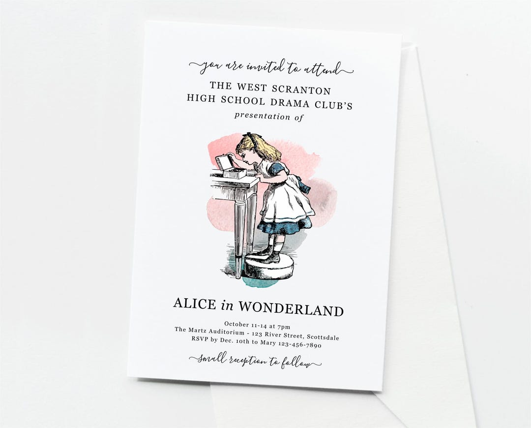 Play Invitation Template, Printable Invite Evite From Little Theatre ...