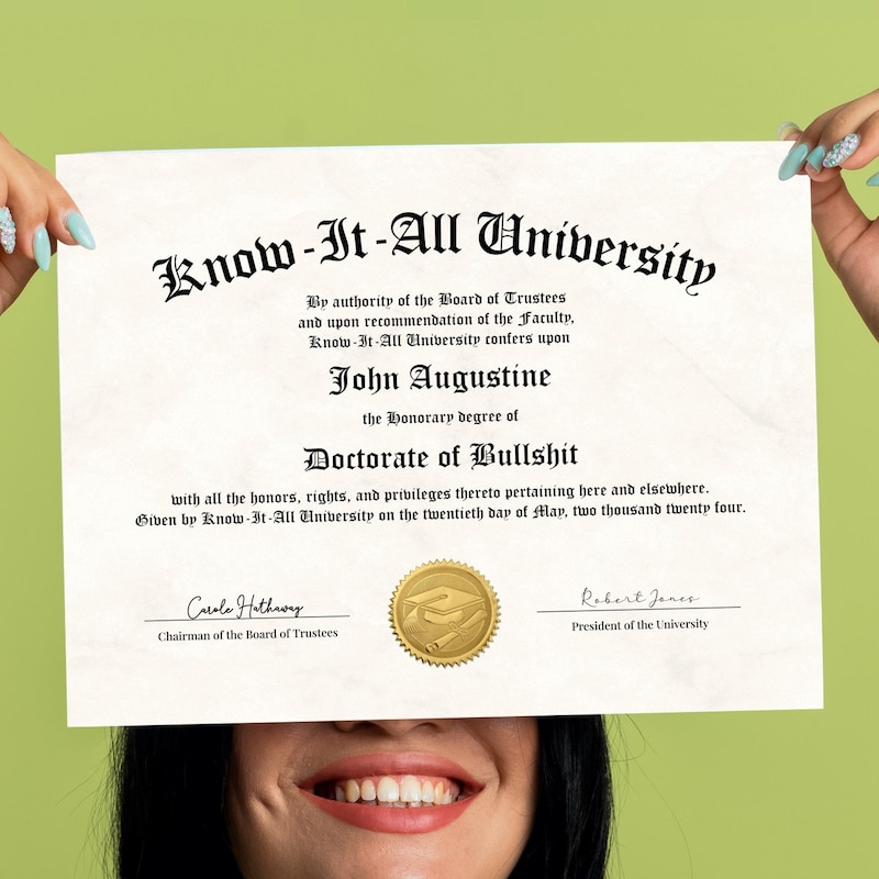 Funny Diploma Template - Etsy UK