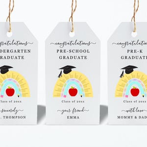 Printable Preschool / Kindergarten Graduation Favor Tag Template, Grad ...