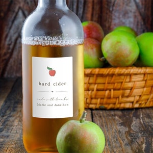 Homemade Apple Cider Label Template - Printable Hard Cider Bottle Gift ...