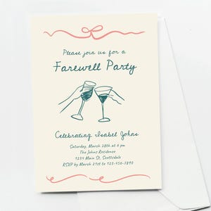 Farewell Party Invitation Template for Woman or Man, Going Away Hand ...
