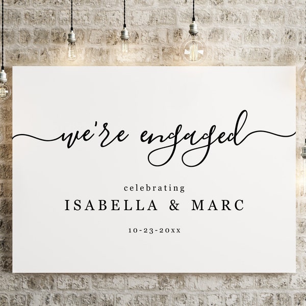 We're Engaged Sign - Etsy
