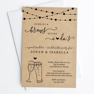 Joint Bachelor and Bachelorette Party Invitation Template, Printable ...