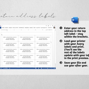 Mail Merge Address Label Template, Microsoft Word Excel, Avery 2 2/3 X ...