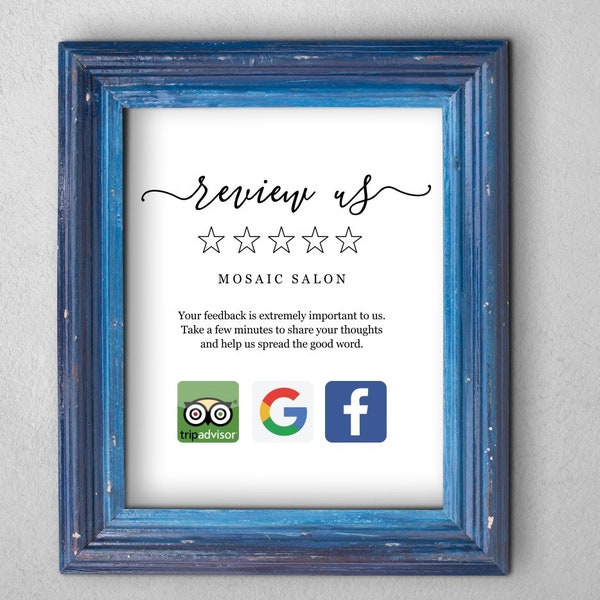 Leave a Google Review Sign - Etsy