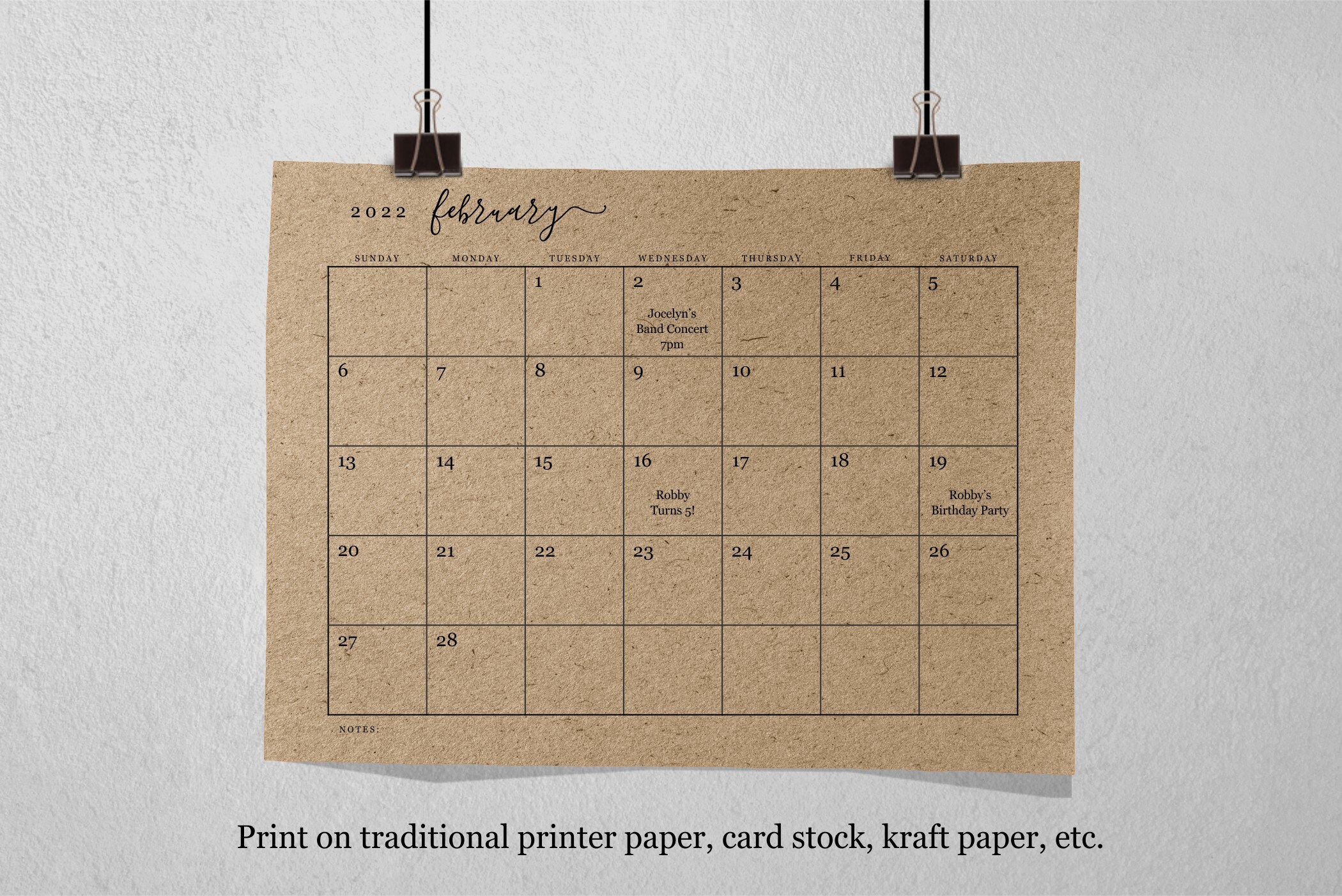 Editable Monthly Calendar Template Printable 2021 and 2022 | Etsy Canada