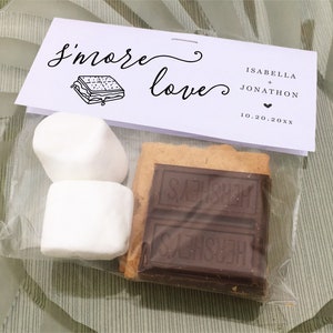 Smore Love Wedding Favor Tag Template, Printable Folded Treat Bag ...