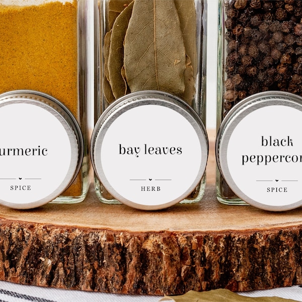 Round Spice Labels - Etsy