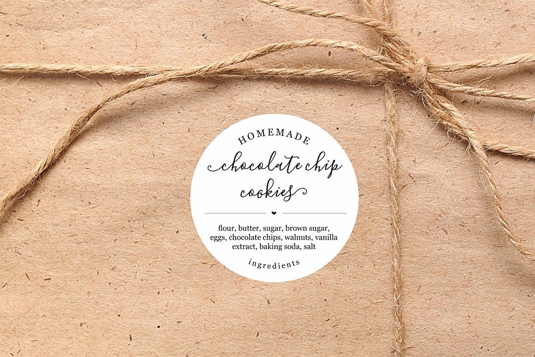 Homemade Food Label Template Sticker / Tag Round Printable - Etsy