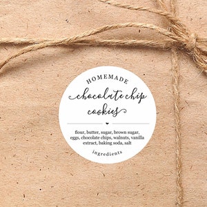 Homemade Food Label Template Sticker / Tag Round Printable - Etsy