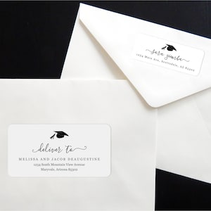 Graduation Address Label Template - Printable Download, Avery Labels 2 ...