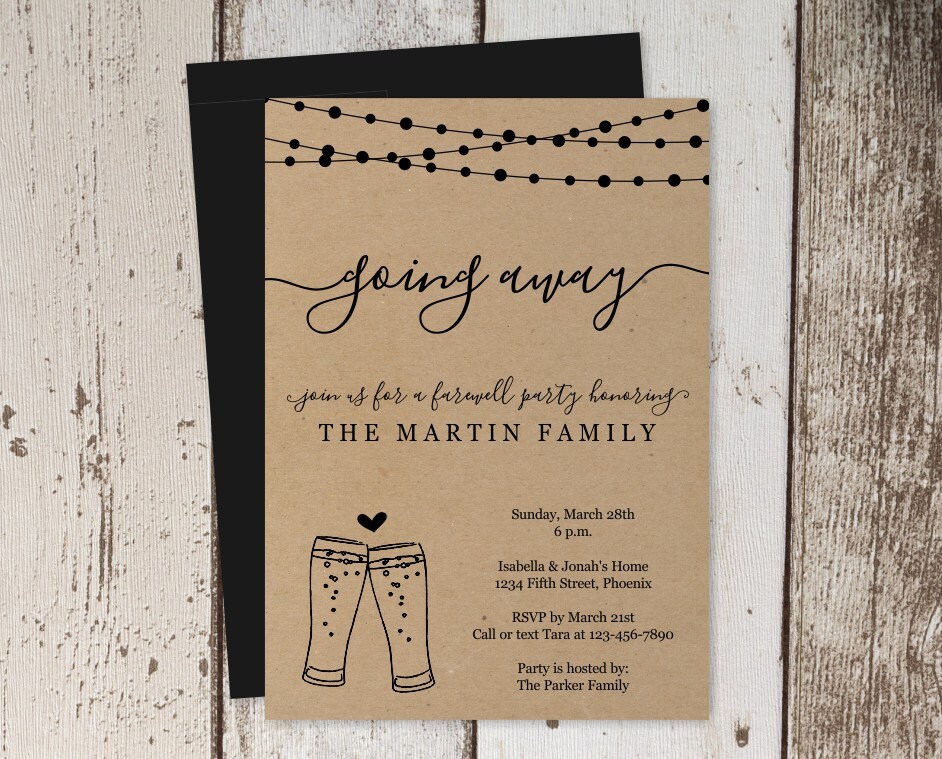 14 Going Away Party Invites Pics US Invitation Template