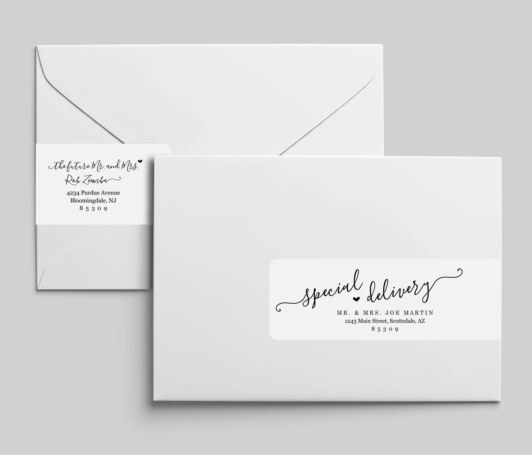 Printable Address Template for Envelope Wraparound Labels - Avery 22838 ...