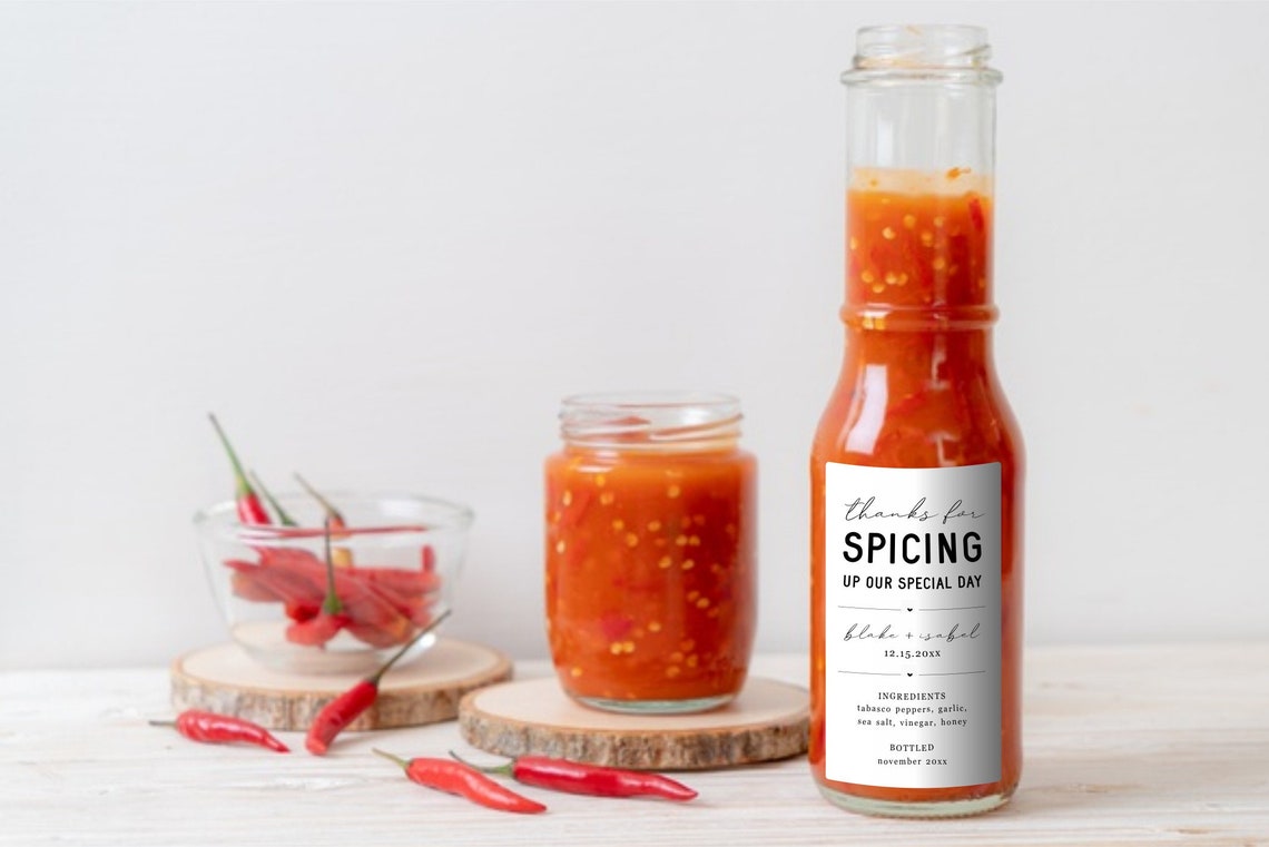 Thanks for Spicing up Our Special Day Homemade Pepper Sauce - Etsy