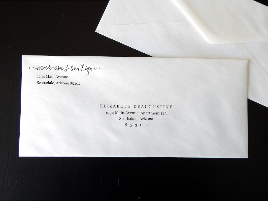 Business Envelope Template - Printable Business Envelope Address ...